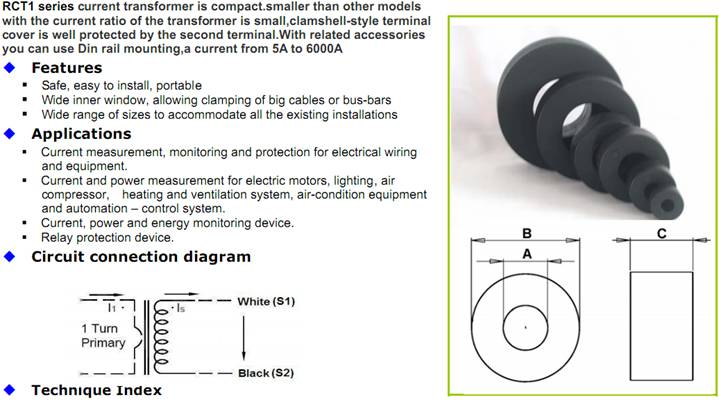 RCT Low Voltage Current Transformers