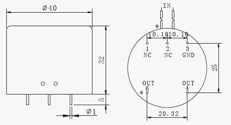 TR1101-2G Voltage Output voltage transformer used for wave recording